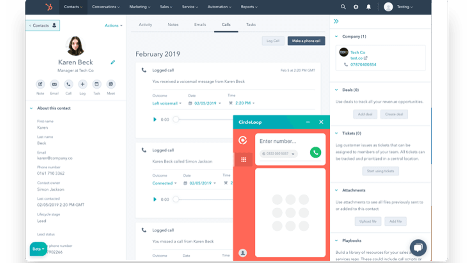 CircleLoop - App for HubSpot